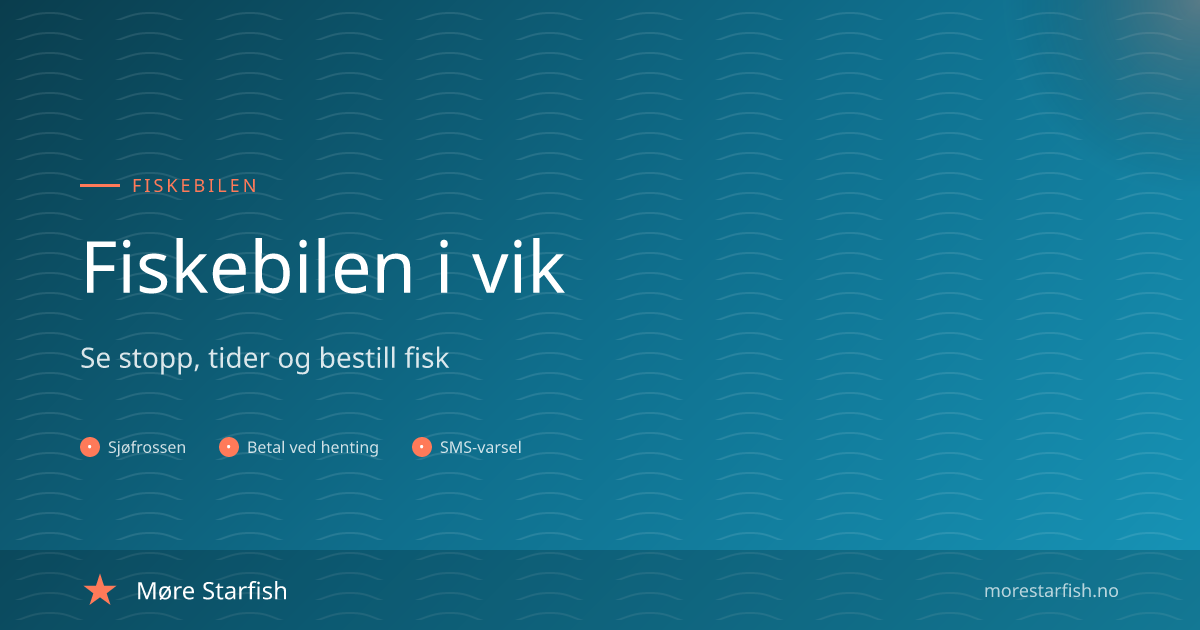 Fiskebil vik | Sjøfrossen fisk og skalldyr | Møre Starfish